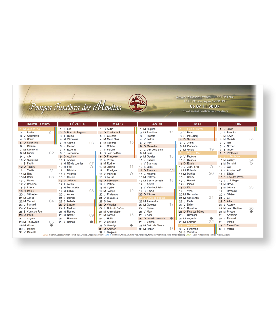 calendrier banque 2026